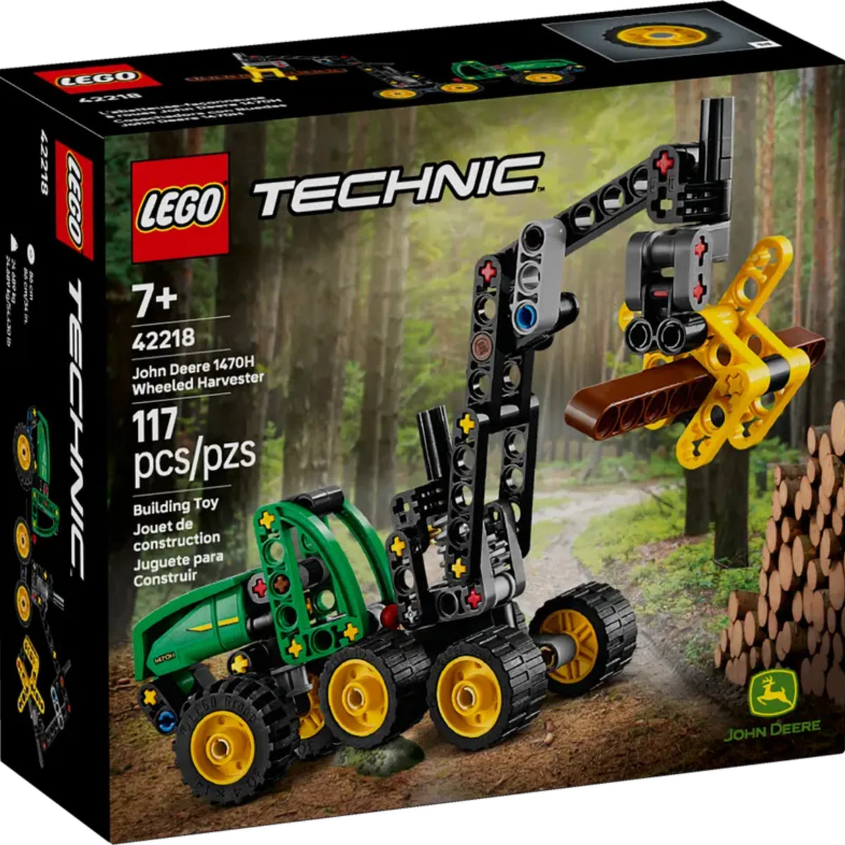 LEGO Technic John Deere 1470H Wheeled Harvester 42218 Logging Set – Toy ...
