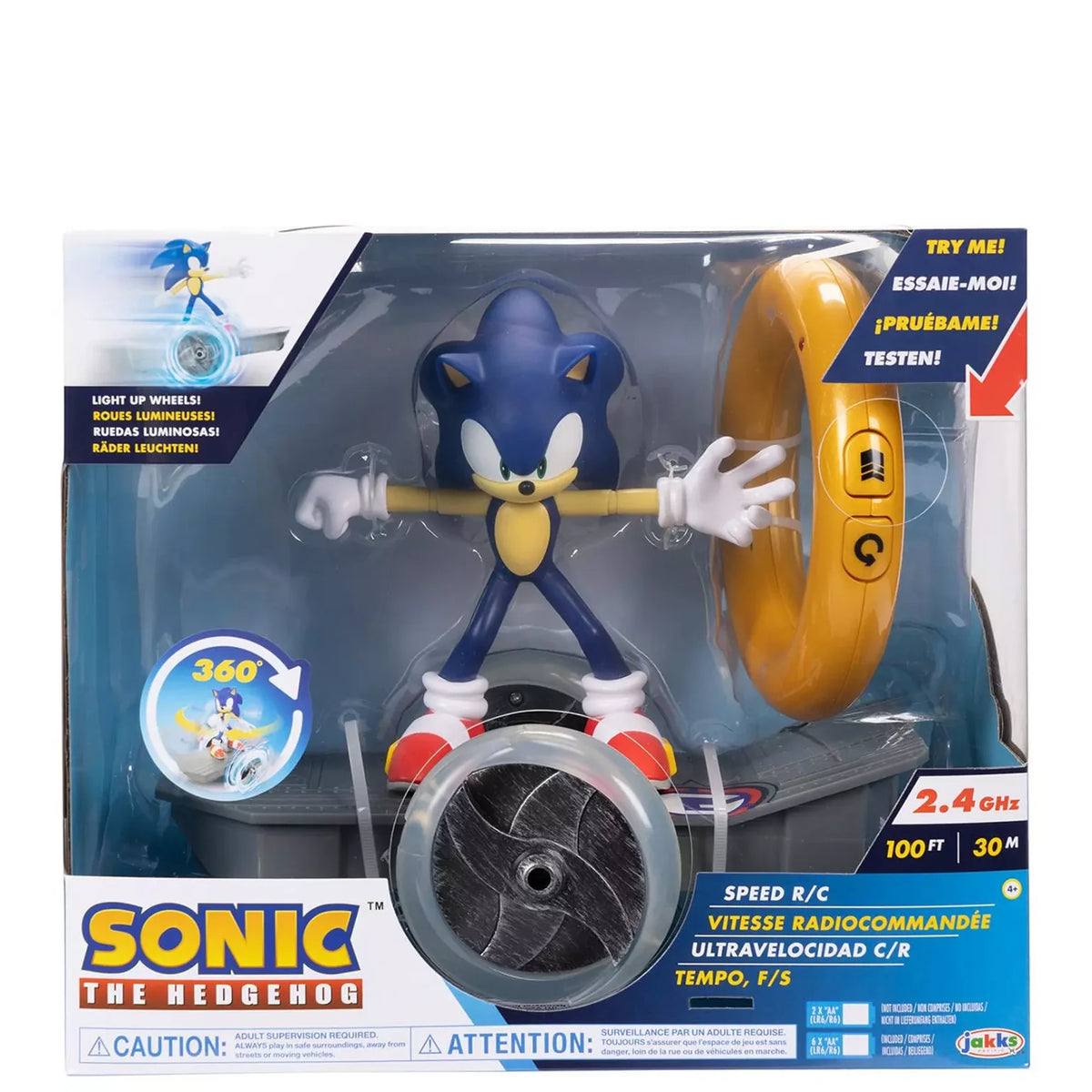 Sonic The Hedgehog Remote Control Sonic Skate with Ring Controller ...